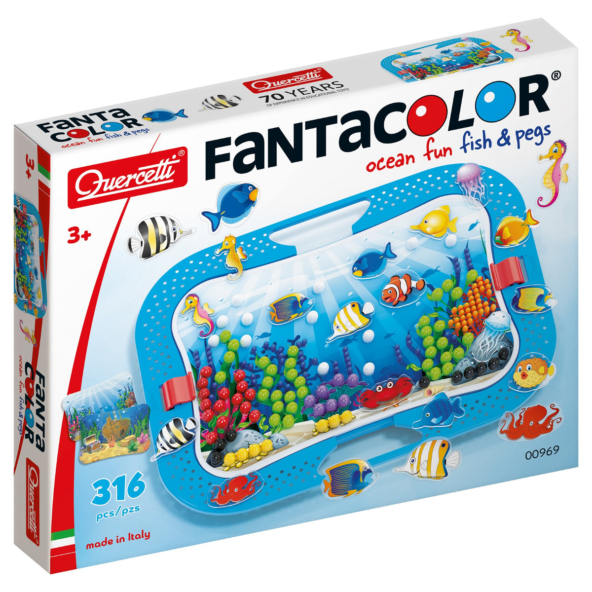 Quercetti Fantacolor Ocean Fun Fish & Pegs – Hotaling