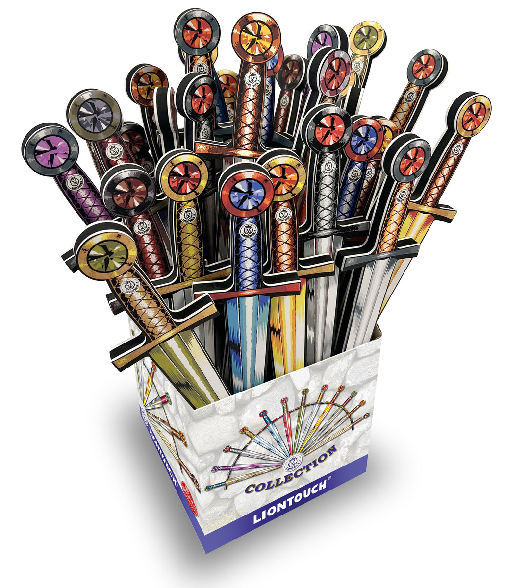 Liontouch Displays Pretend Play Foam Sword Box With 48 Assorted Swords ...